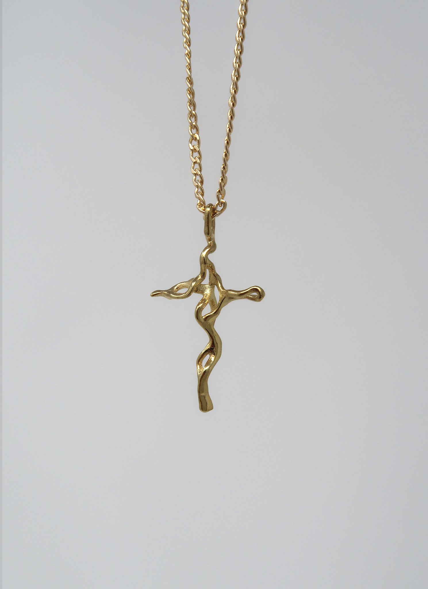 Smoke Cross - Fluid Form Embodying Spirituality | Sterling Silver & 18K ...